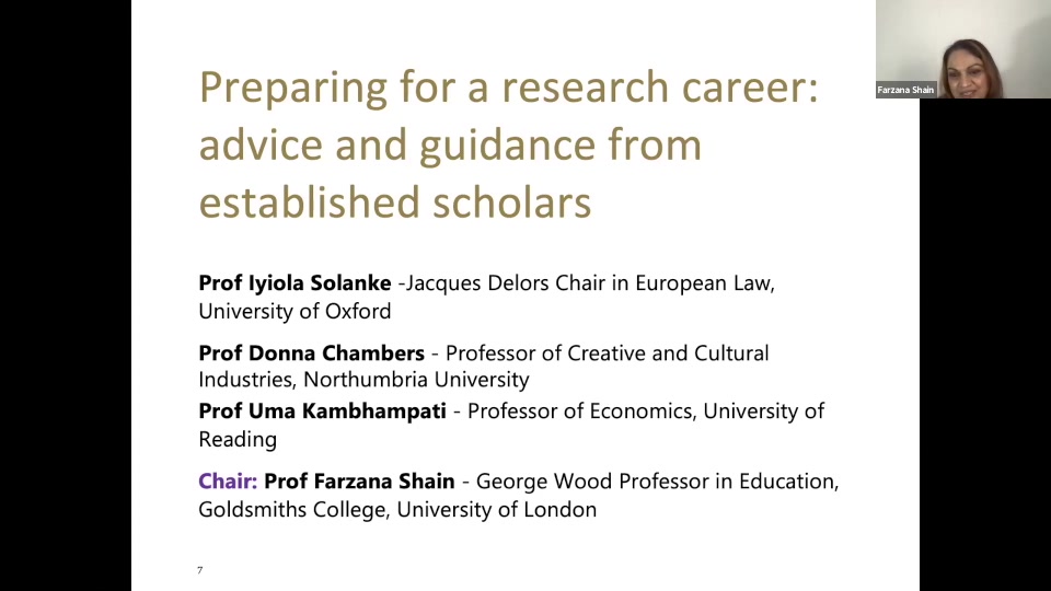 Advice from established scholars