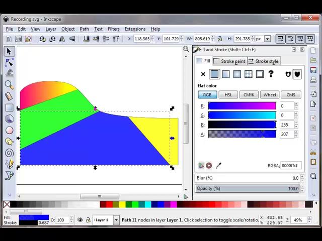 Inkscape: Creating and using pattern fills