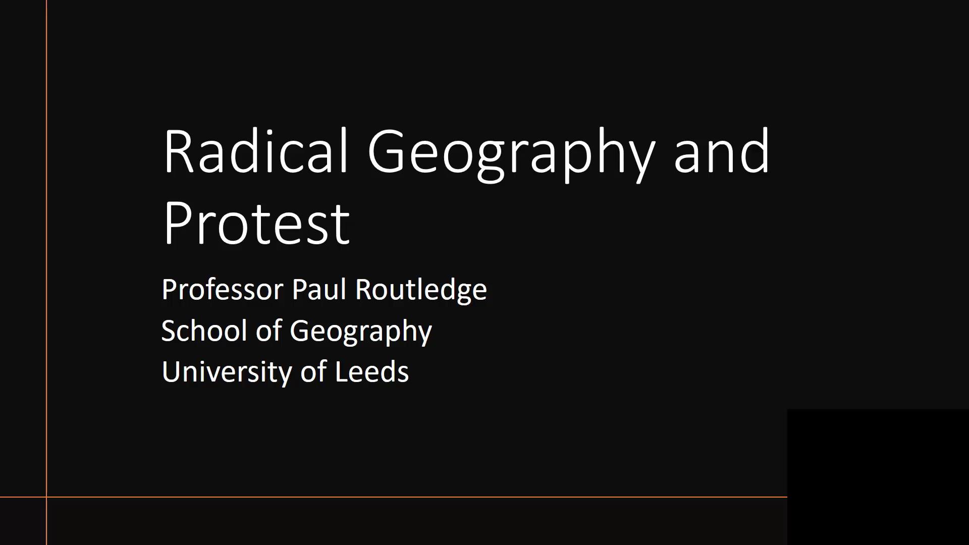 Radical Geography and Protest Part 1