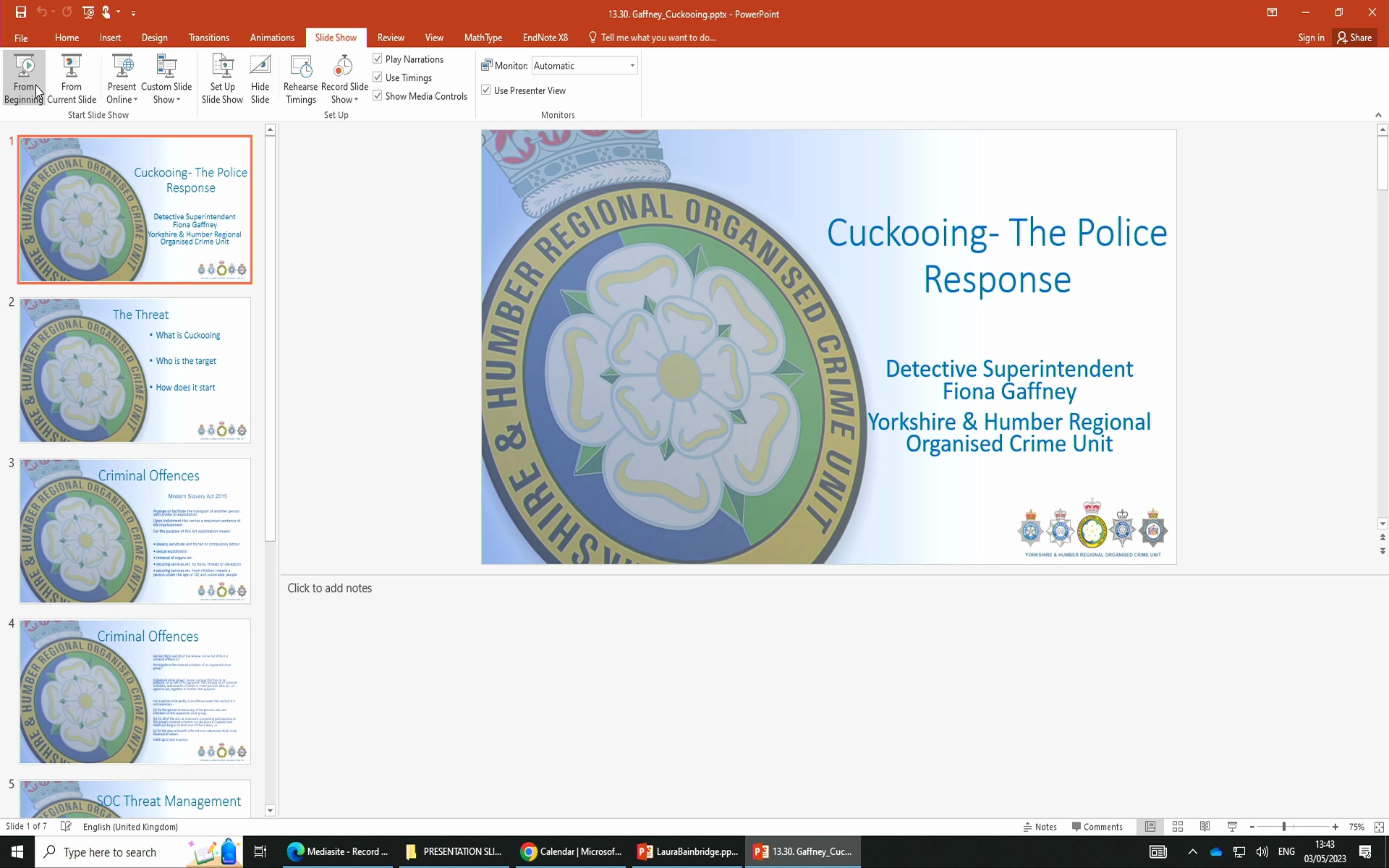 Detective Superintendent Fiona Gaffney – Cuckooing: The Police Response