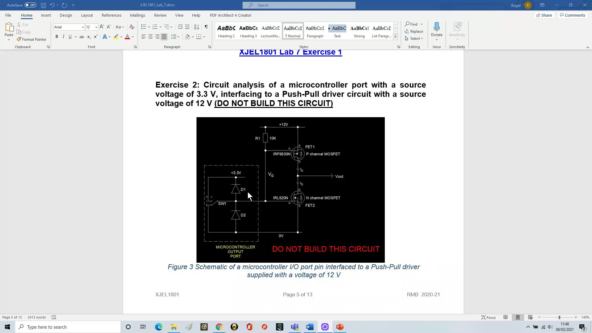 ELEC1801 Remote Lab 7 Exercise 2