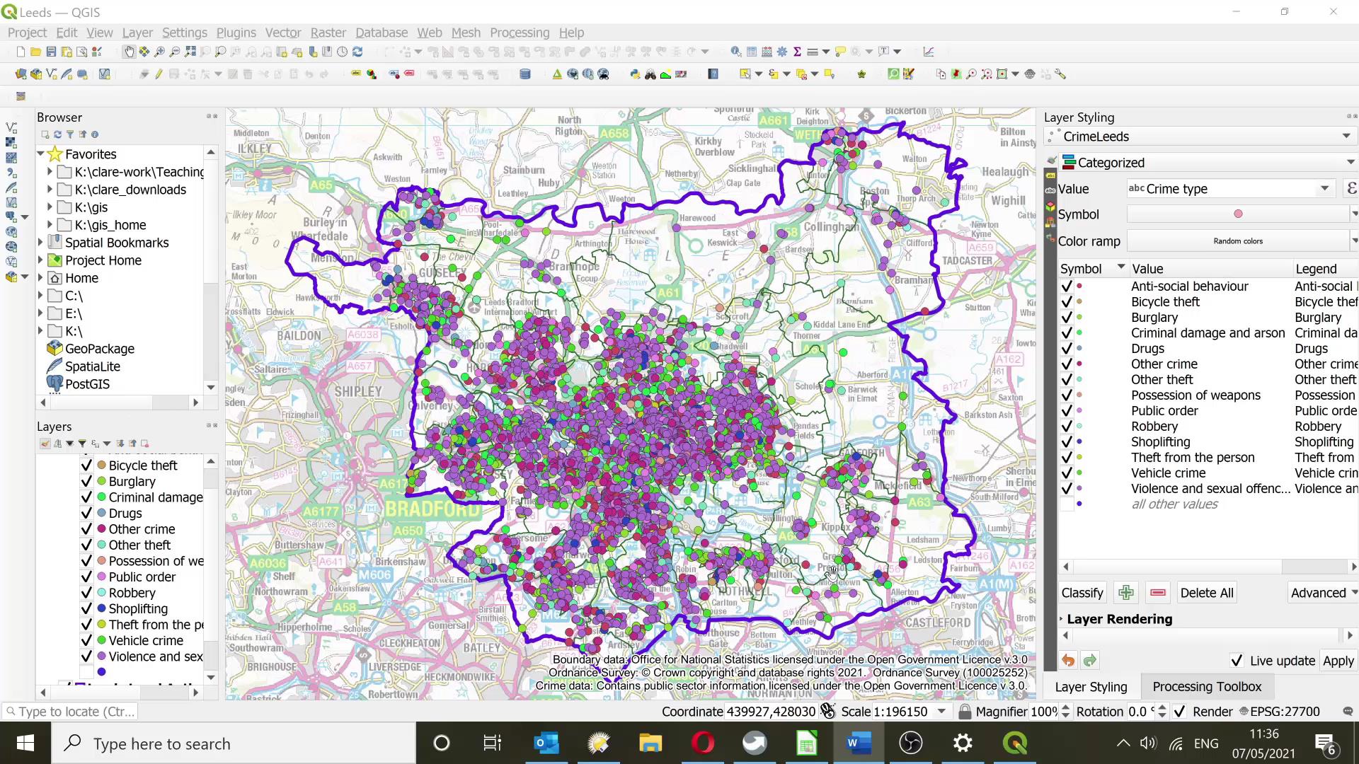 Setting vector styles for a heatmap in QGIS