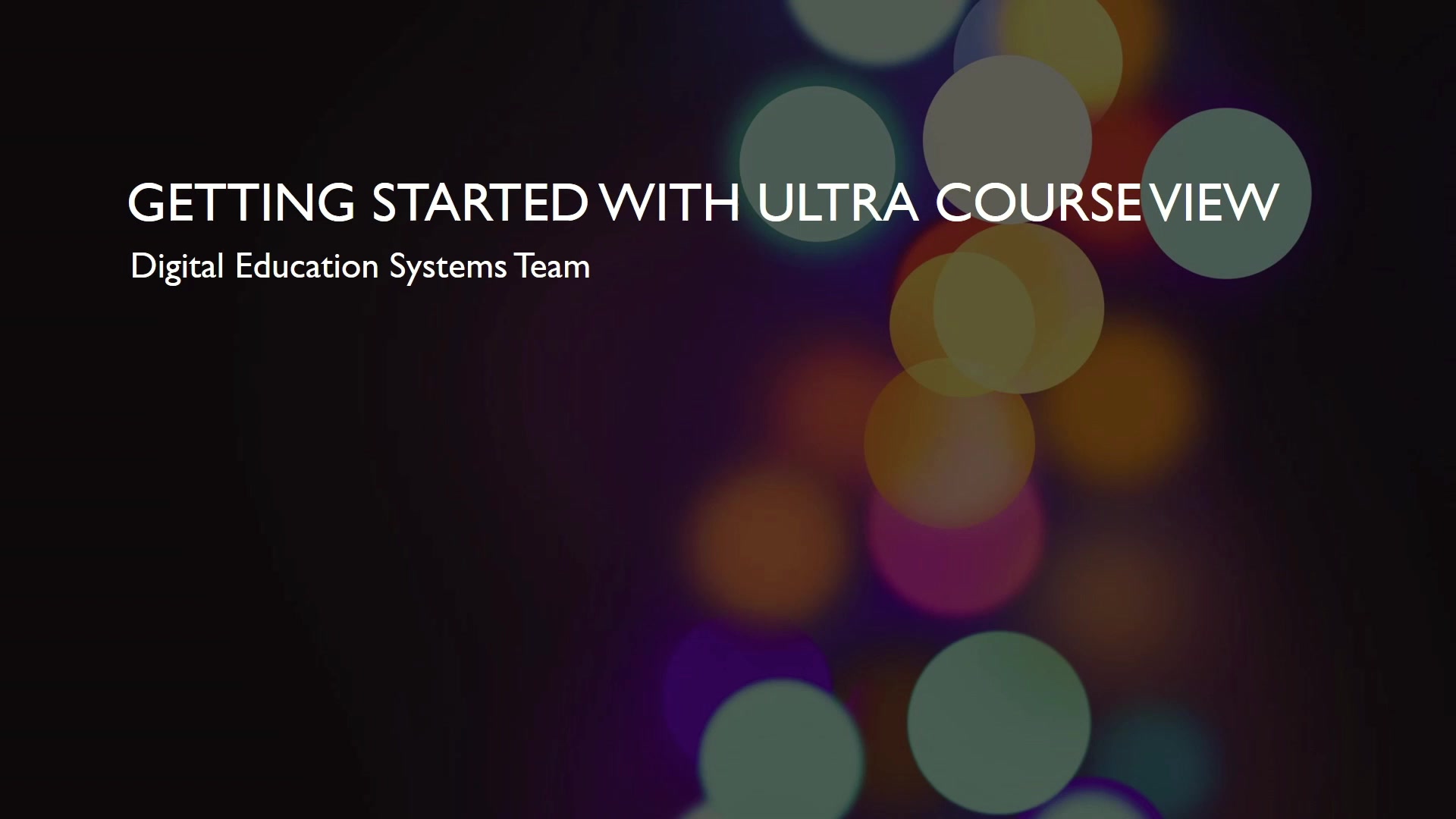 Getting started with Ultra Course View in Minerva
