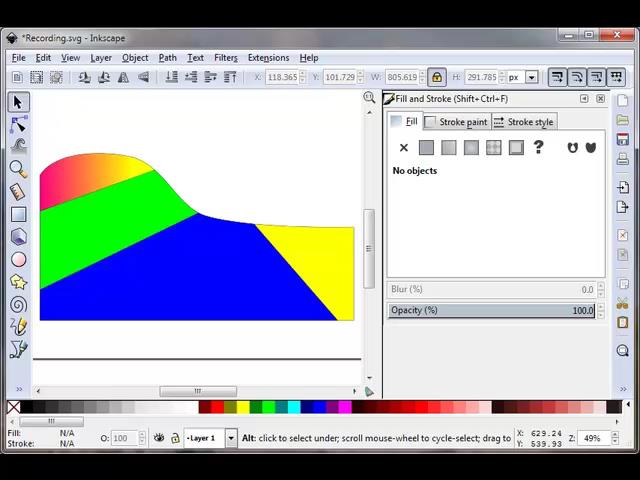 Inkscape: Using transparency or the Alpha channel
