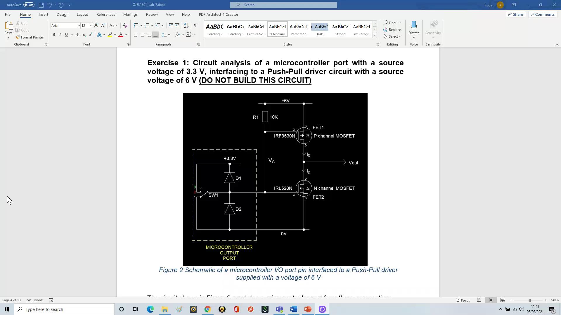 ELEC1801 Remote Lab 7 Exercise 1