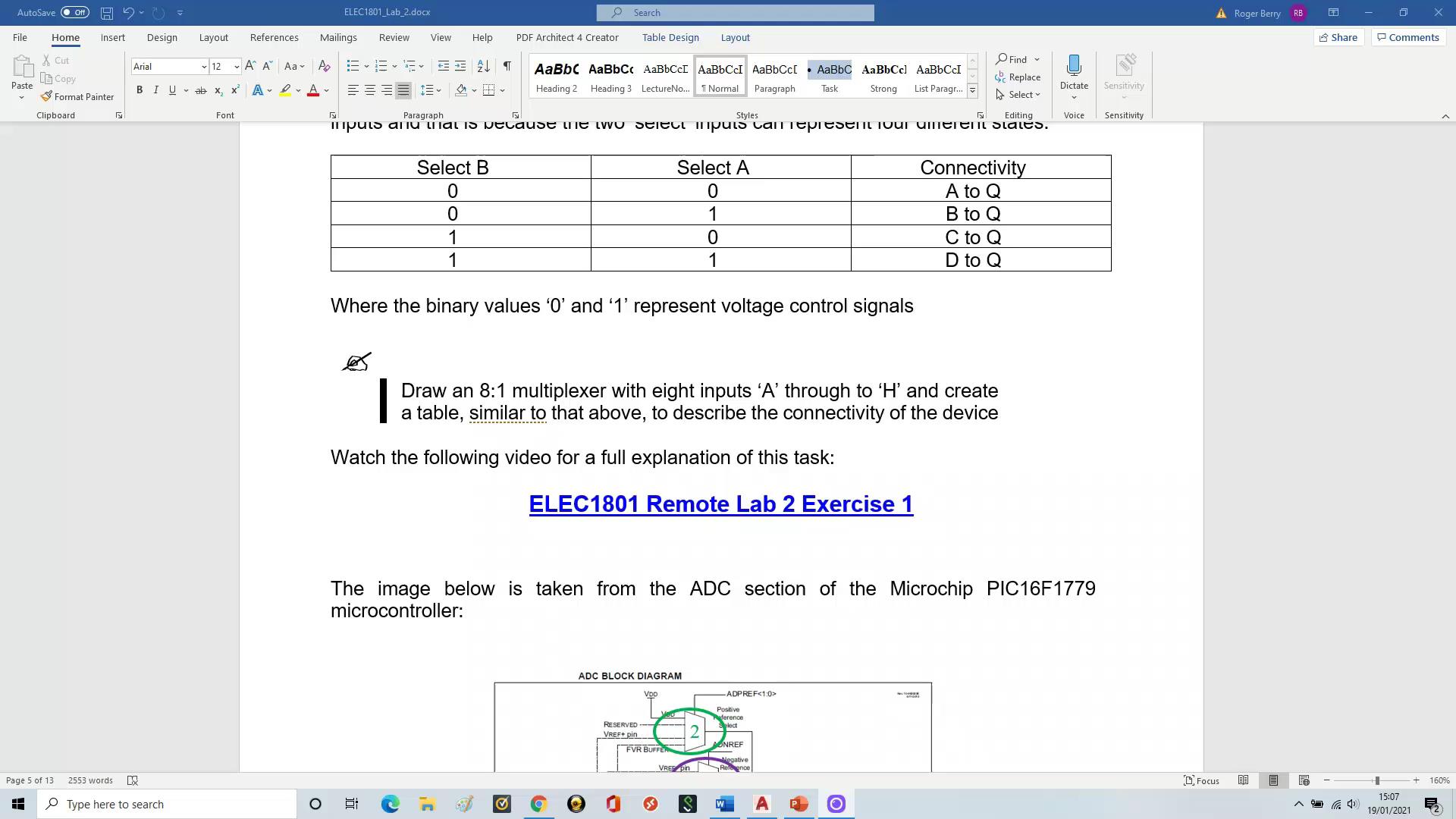 ELEC1801 Remote Lab 2 Exercise 1