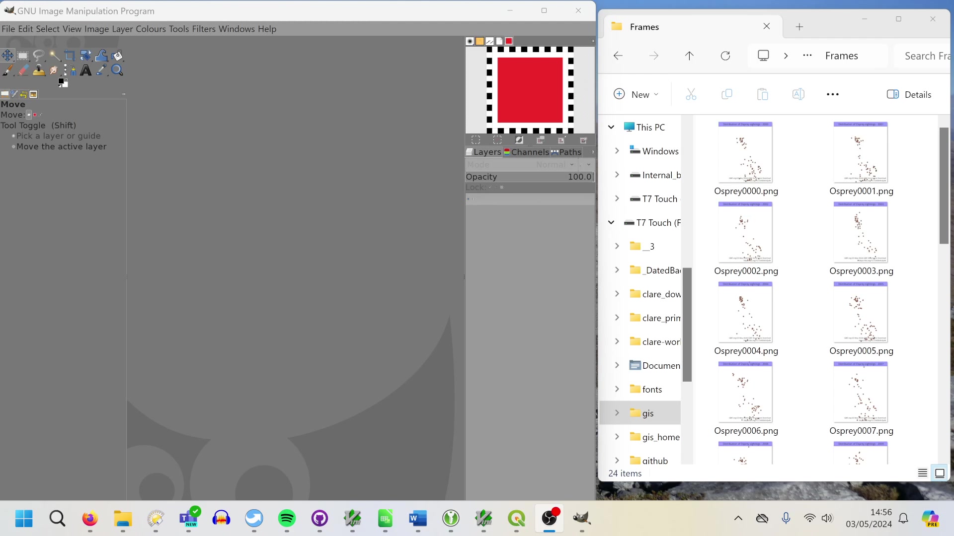 Creating an animated gif in GIMP